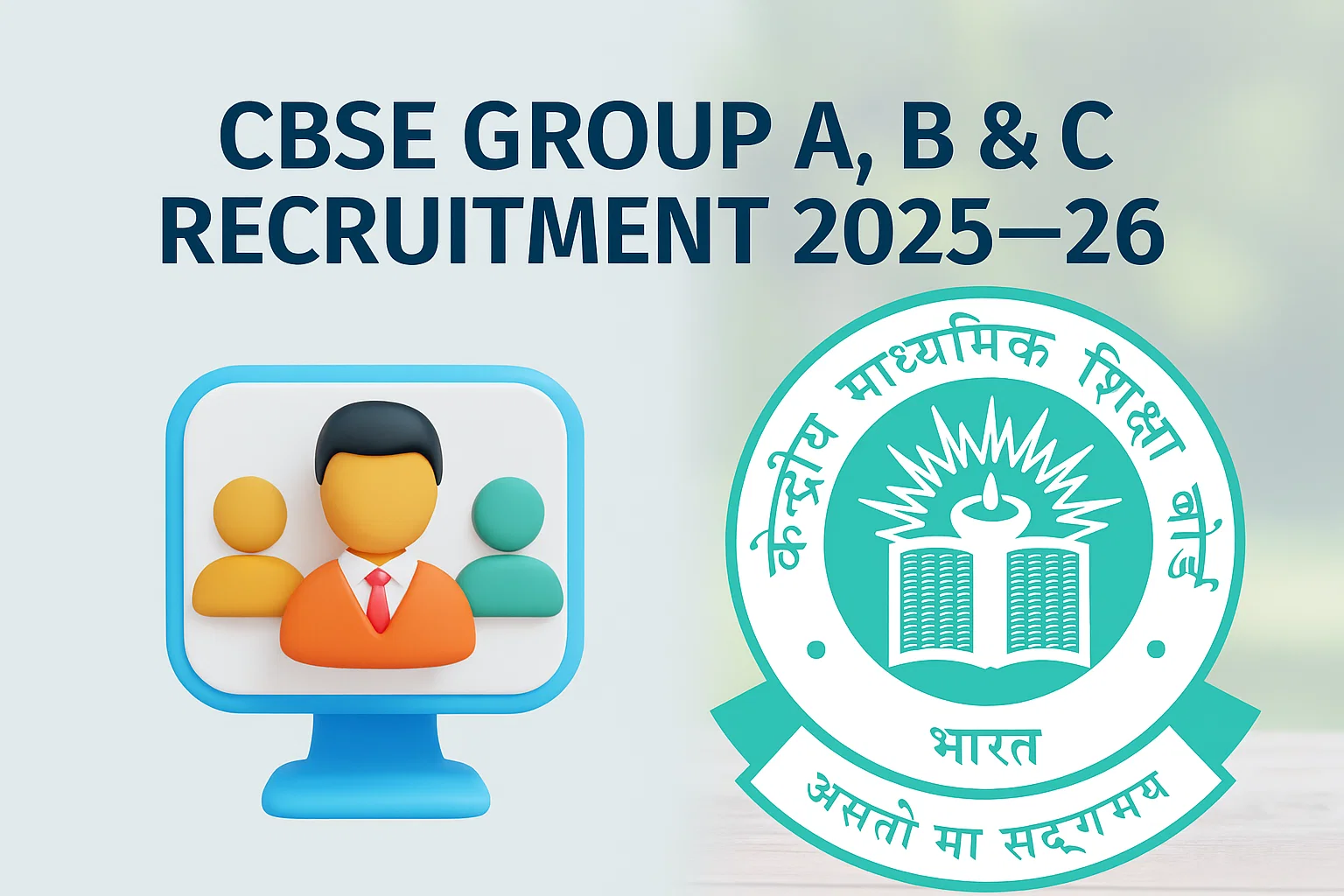 CBSE Group A, B & C Recruitment 2025–26: Age Limit, Salary, Apply for ...